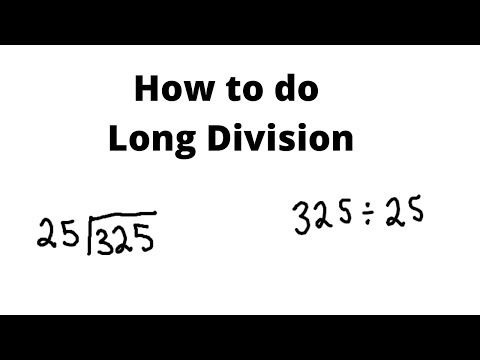 Long Division: 325 divided by 25