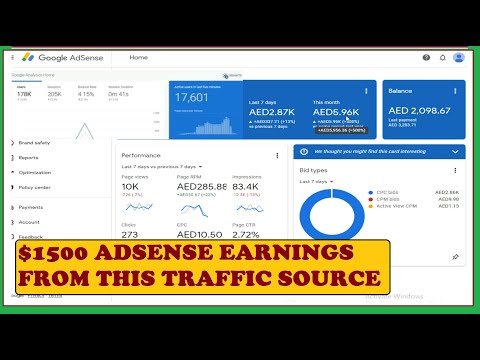 $1500 AdSense Earnings doing Arbitrage Paid Traffic and Increasing CPC
