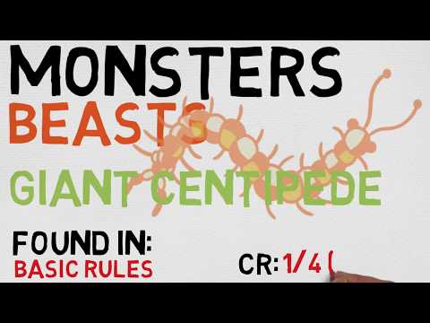 Beast #58: Giant Centipede (DnD 5E Monsters)