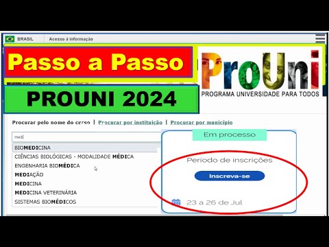 Prouni | Como se Inscrever no Prouni 2024 | Passo a Passo Como usar a Nota do ENEM Prouni Inscrição