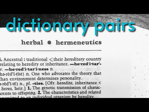 Dictionary Pairs: Part Word Game, Part Punk Band Name Generator