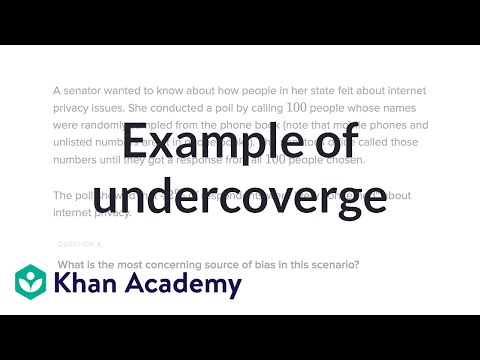 Example of under coverage introducing bias | Study design | AP Statistics | Khan Academy