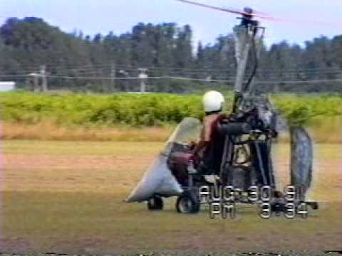 Gyro Jim Waite flying 1991 Sunstate Flyin, Clewiston Fl