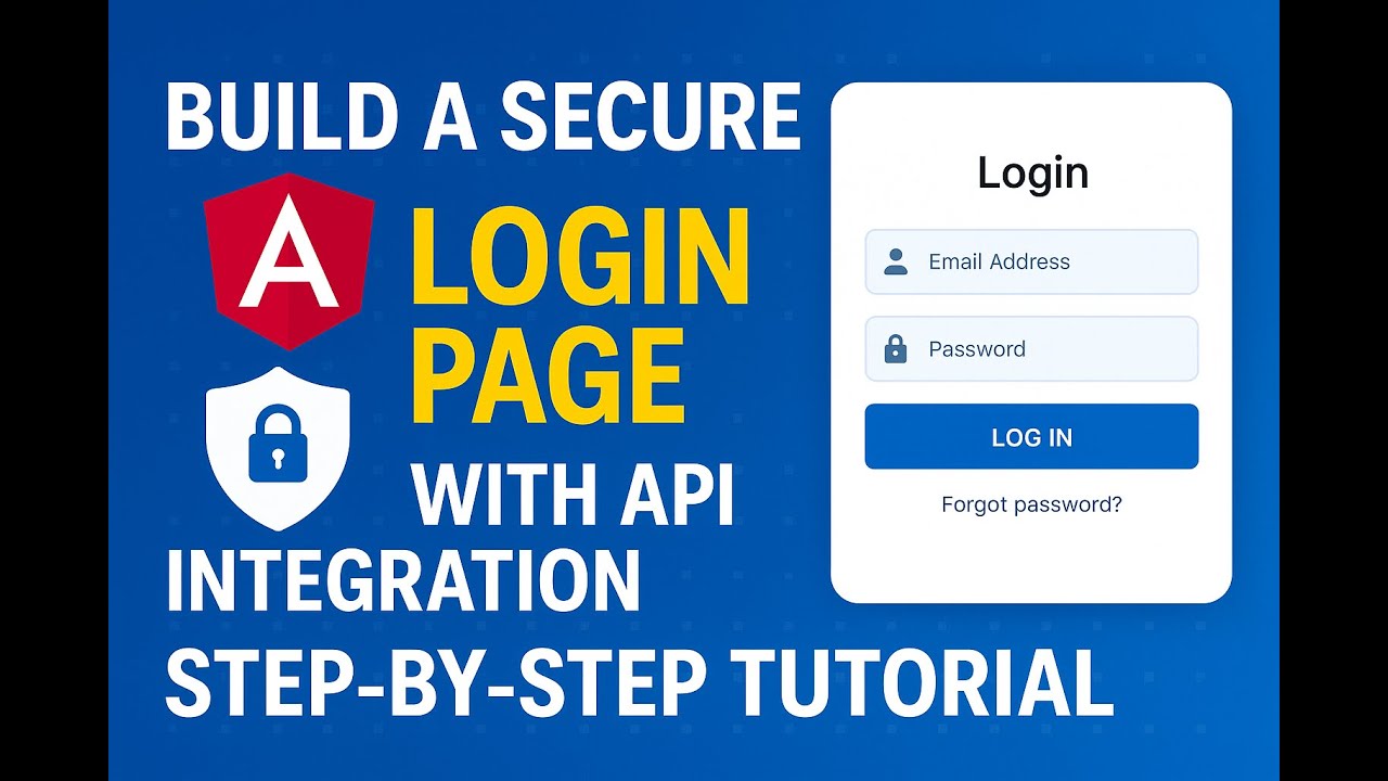 Build a Secure Angular Login Page with API Integration | Step-by-Step Tutorial