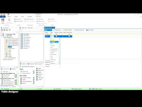 SQL Database Studio - Table designer