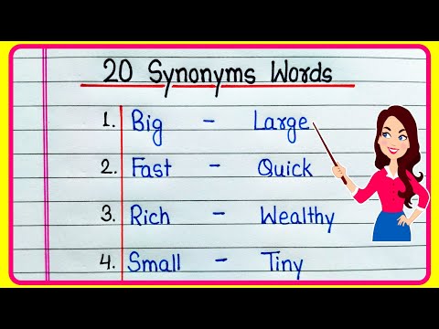 20 Synonyms Words | Learn 20 Synonyms Words | Common English Synonyms | Similar Words - Synonyms 20