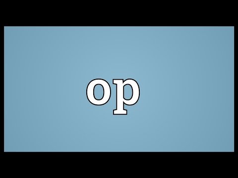 Op Meaning