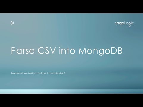 Parse a CSV file into MongoDB