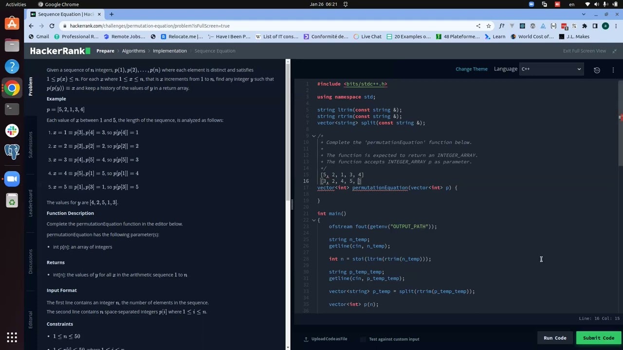 HackerRank : Sequence Equation
