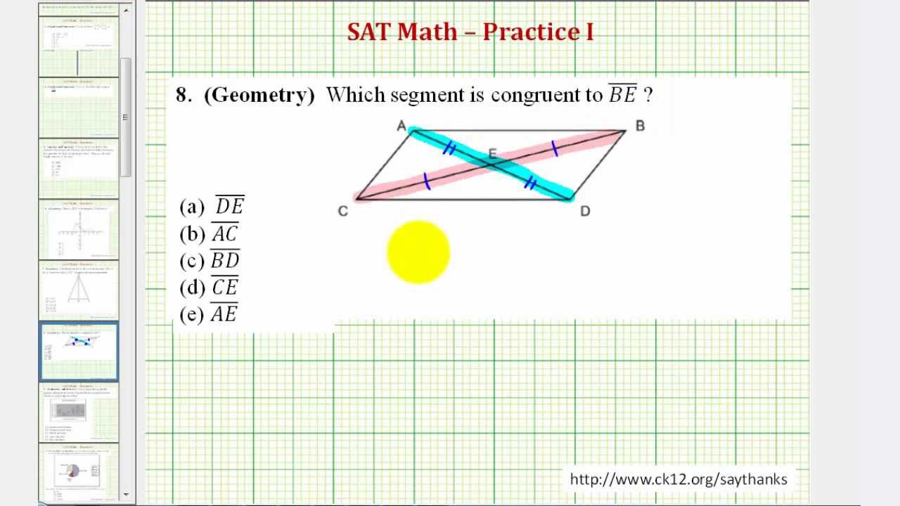 SAT Math (Geometry) - Practice 1.8