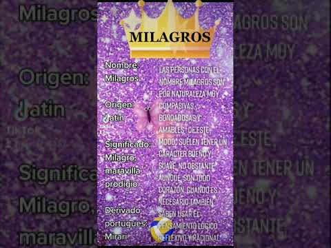Significado del Nombre Milagros