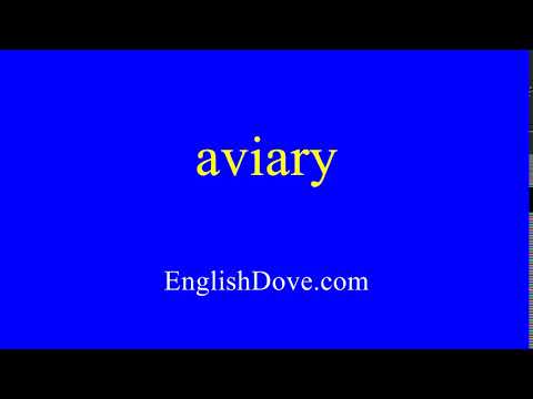 How to pronounce aviary in American English.