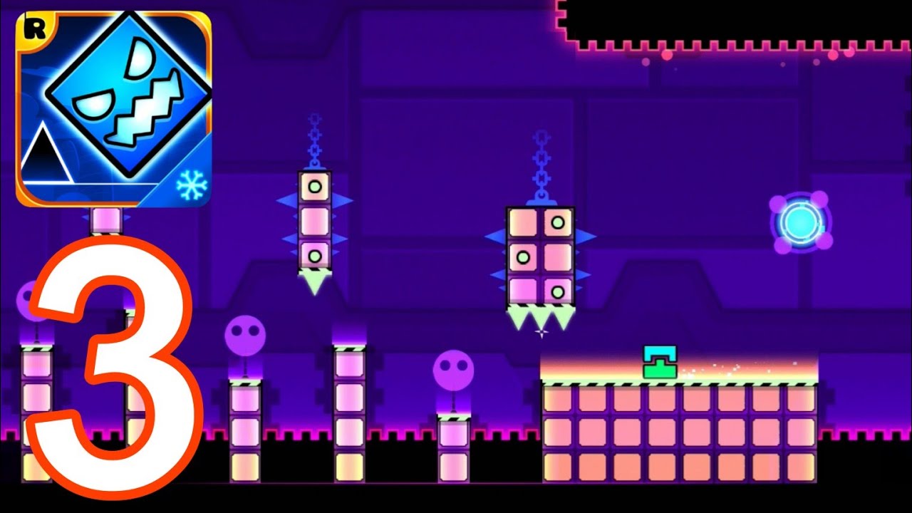 Geometry Dash Subzero - Gameplay Walkthrough Part 3 - This Level Difficult! (iOS/Android)