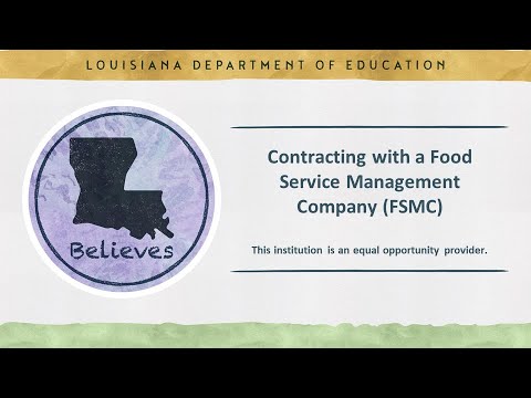 Contracting with a Food Service Management Company (FSMC) - January 17, 2023