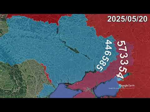 Russian Invasion of Ukraine: Every Day to June 1st, 2025 using Google Earth