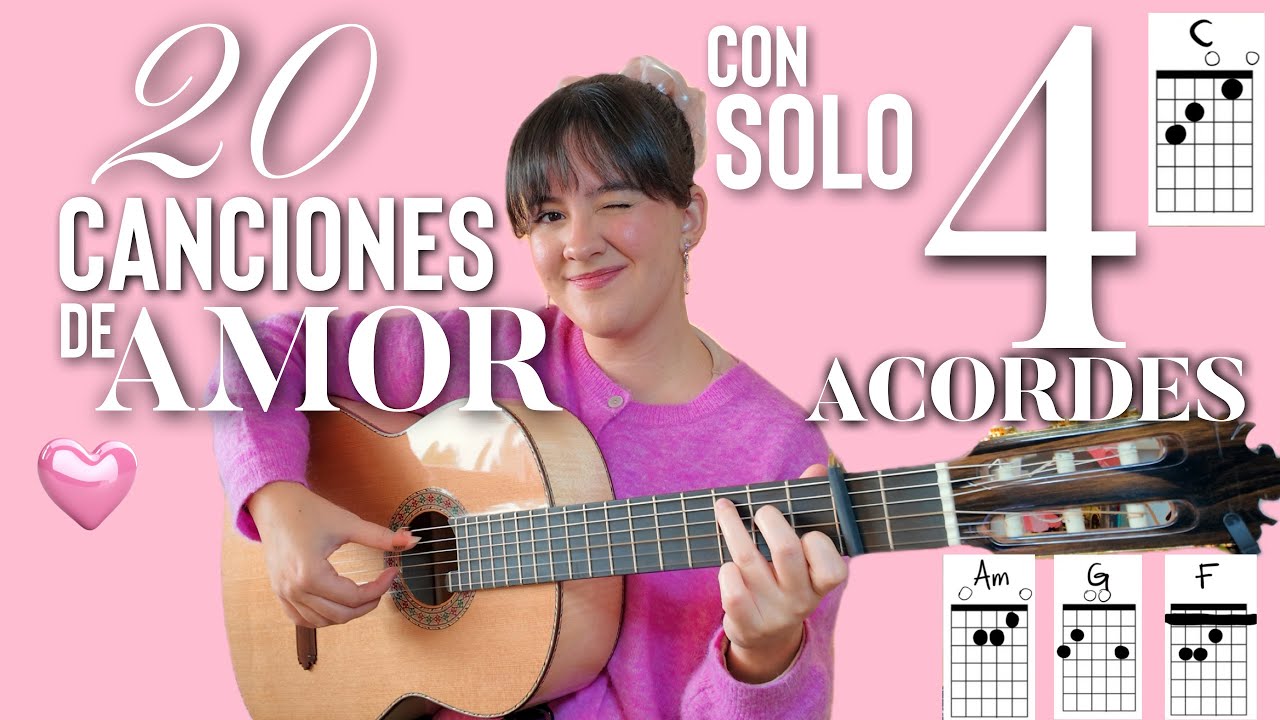 20 CANCIONES de amor con 4 ACORDES: Juan Luis Guerra, Luis Miguel, Avril Lavigne, Ed Sheeran...
