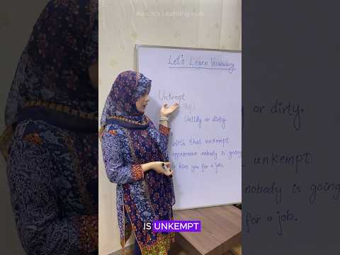 “Unkempt/اُلجھی ہوئی” #vocabulary #learnenglish #englishlanguage #english