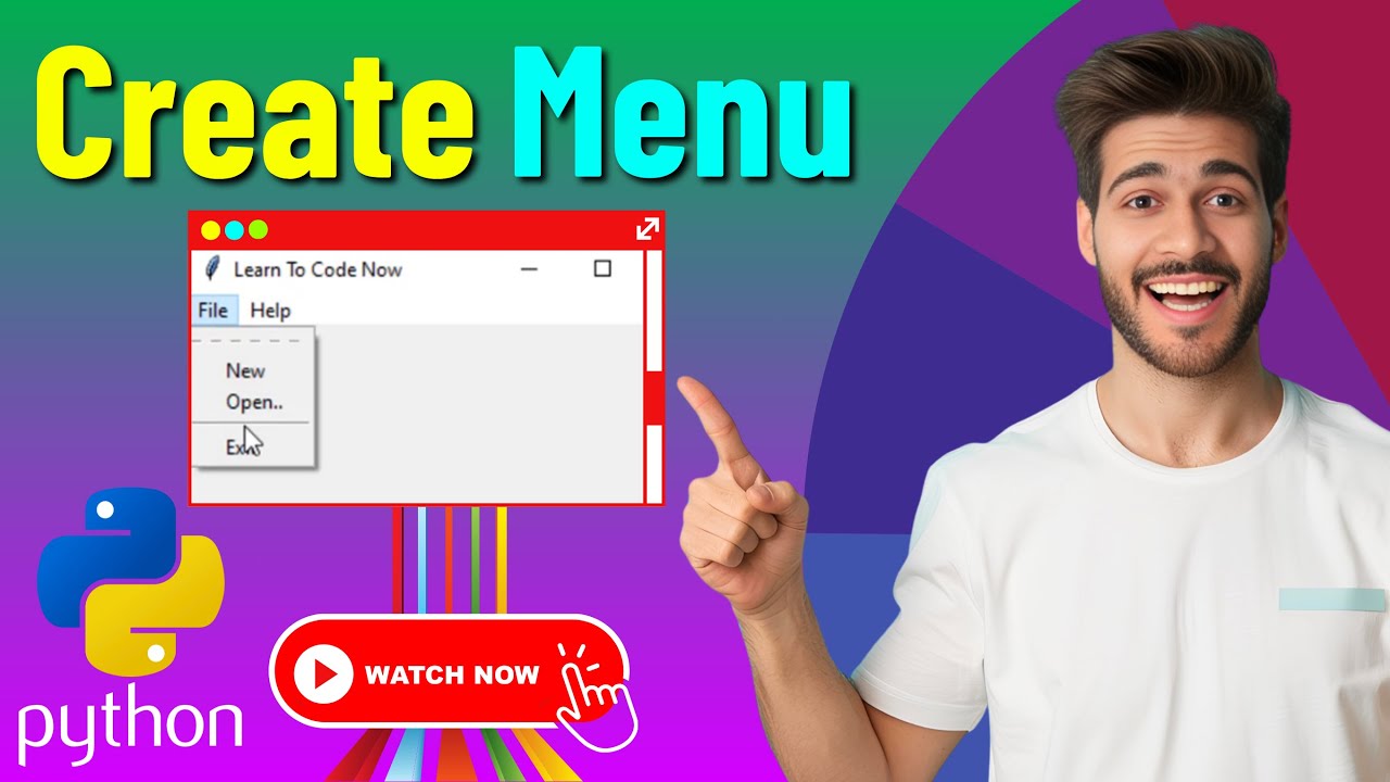 Creating Menu in Python for Beginners | Implement Tkinter Menu Bar in Python GUI