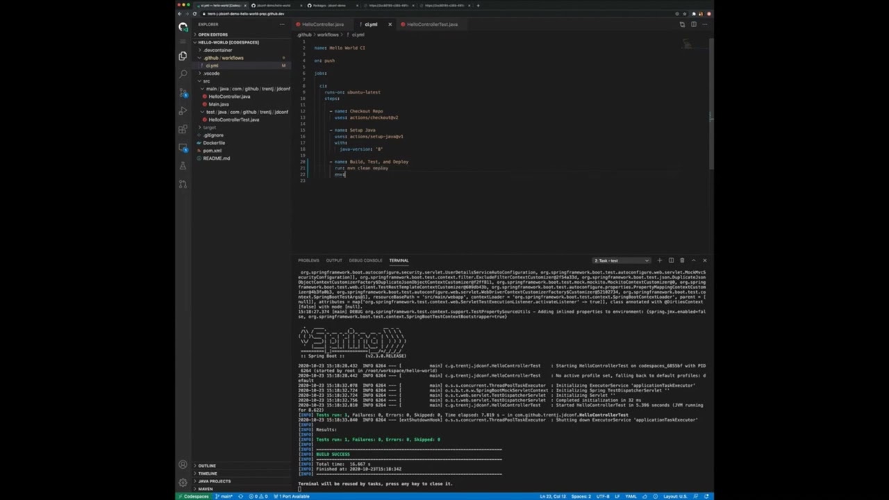JDConf 2020 GitHub for Java Developers