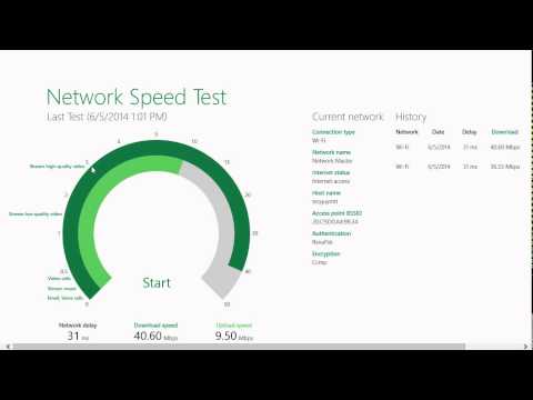 Windows 8.1 Internet connection network speed test app review