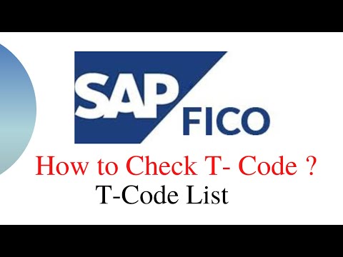 SAP FICO T CODE II IMPORTANT T CODE IN SAP II LIST OF IMPORTANT T CODE