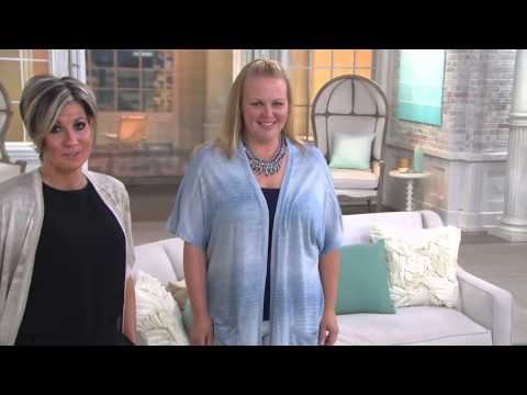 Studio By Denim & Co. Open Front Short Dolman Sleeve Cardigan on QVC