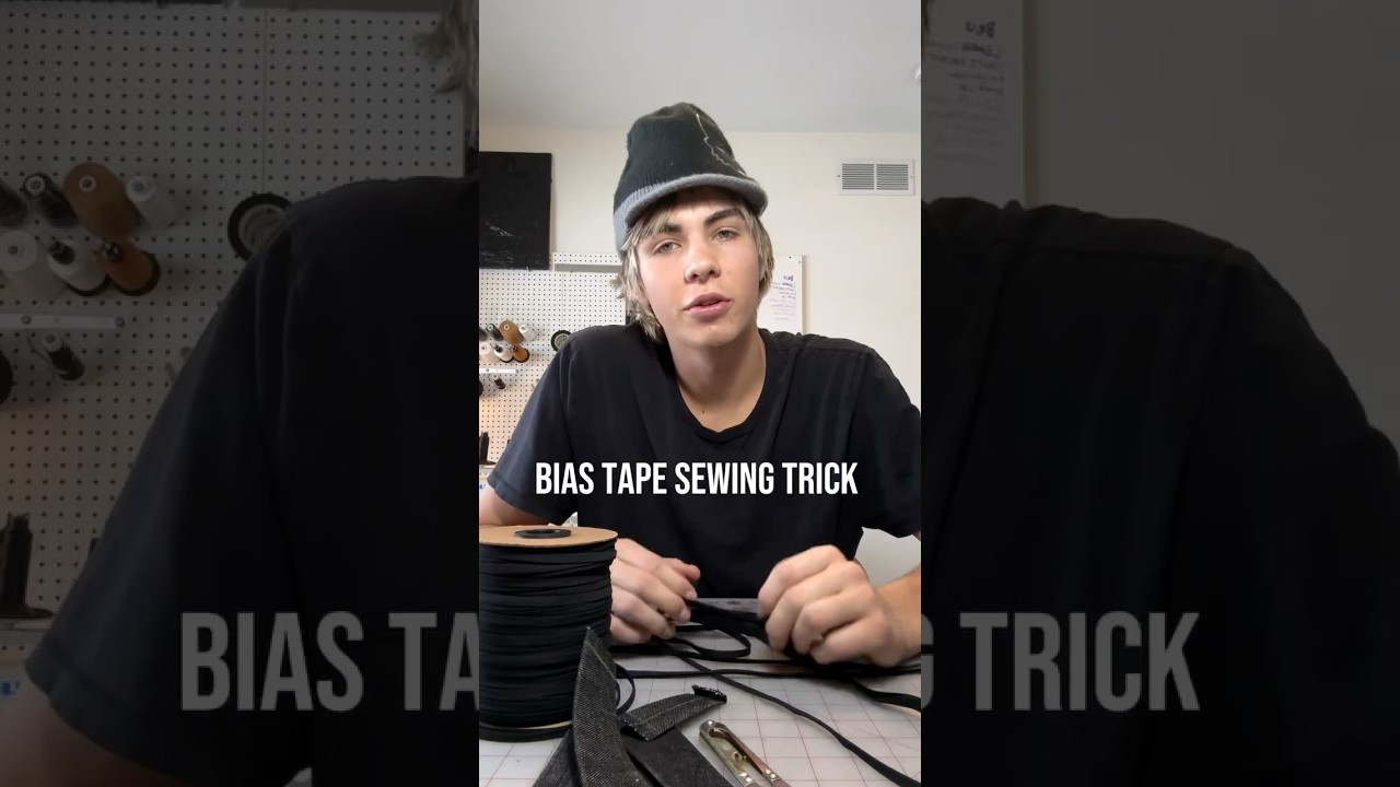 How to use bias tape. Great alternative to surging. ￼#fashion #sew #tutorial