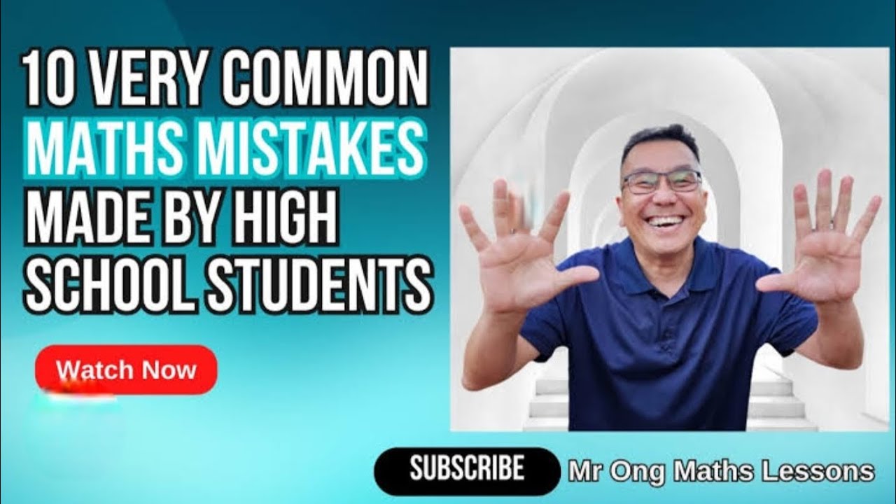 10 Very Common Maths Mistakes Made by High School Students. #mrongmathslessons #mathsmistakes