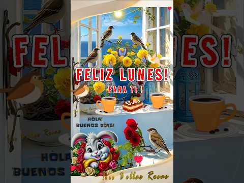 FELIZ LUNES🌹BUENOS DÍAS☕🫶FELIZ SEMANA PARA TI💝