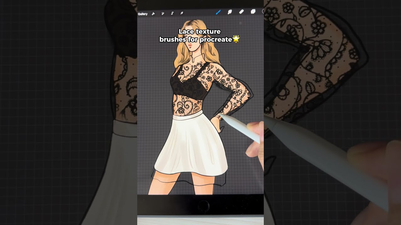 Procreate Lace Brushes - Link in Bio
