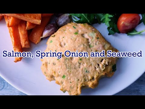 Salmon Spring Onions and Seaweed Burgers