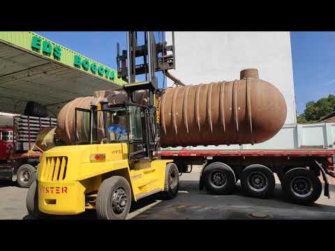 descargue de tanque con montacarga . cúcuta