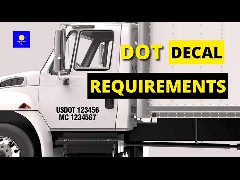 DOT Decal Requirements π π΅ Requires All Interstate Motor Carriers To Display The USDOT Number.
