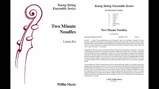 Two Minute Noodles: String Orchestra Conductor Score & Parts: Loreta Fin | Sheet Music
