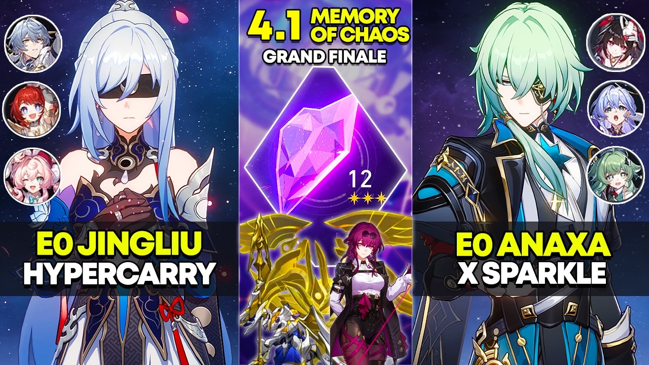 E0 Jingliu Hypercarry & E0 Anaxa x Sparkle | Memory of Chaos 12 | Honkai Star Rail 4.1