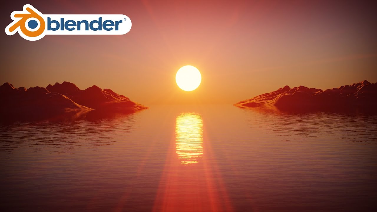 Ocean Sunset Environment (Blender Tutorial)