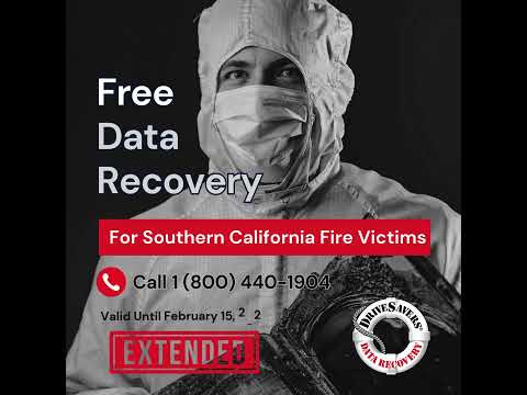 Free Data Recovery for Southern California Wildfire Victims