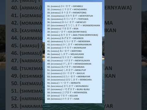 KATA KERJA bahasa jepang part 02 #belajarbahasajepang