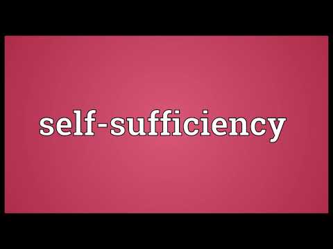 Self sufficiency Meaning