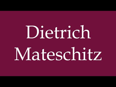 How to Pronounce ''Dietrich Mateschitz'' Correctly in German