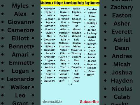 Modern & Unique American Baby Boy Names 2023 🇺🇸 👦 🤩 #shorts #trendingshort #shortsvideo