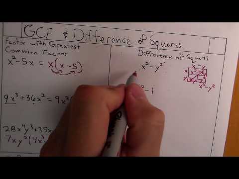 Polynomials: Greatest Common Factor and Difference of Two Squares