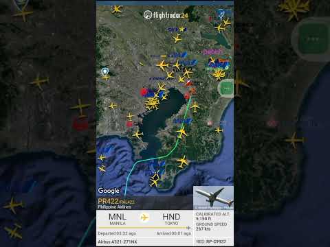PAL422 Approaching to Tokyo Haneda Airport #flightradar24 #philippineairlines