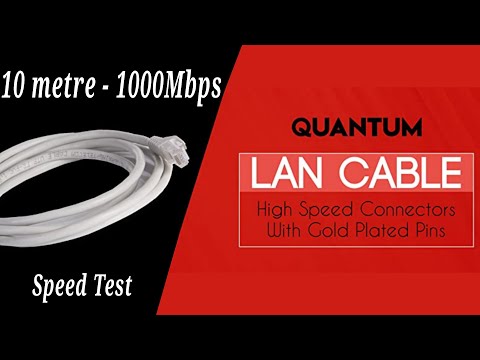 Quantum RJ45 Ethernet Cable (1000Mbps) Speed Test | 4K 60FPS | CinemaSpace4K