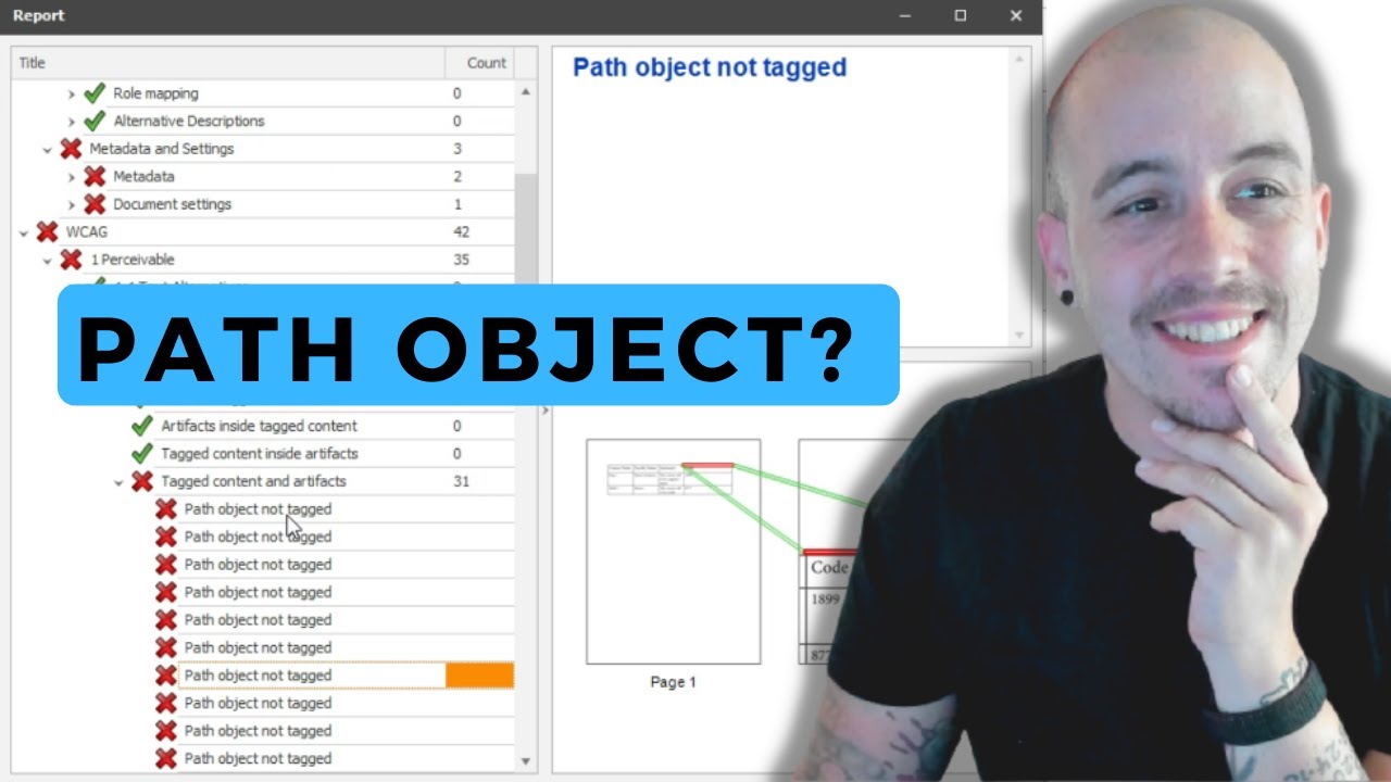 Path Object not tagged | Adobe Acrobat Pro DC