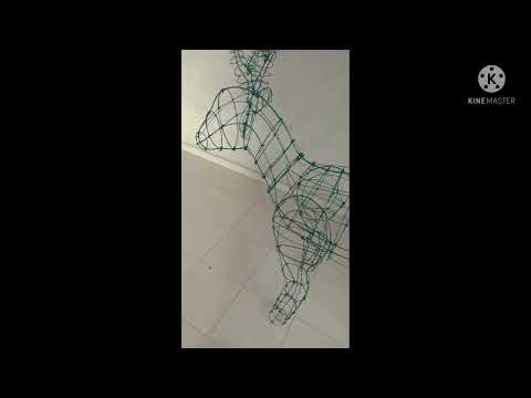 Deer topiary frame for garden decor