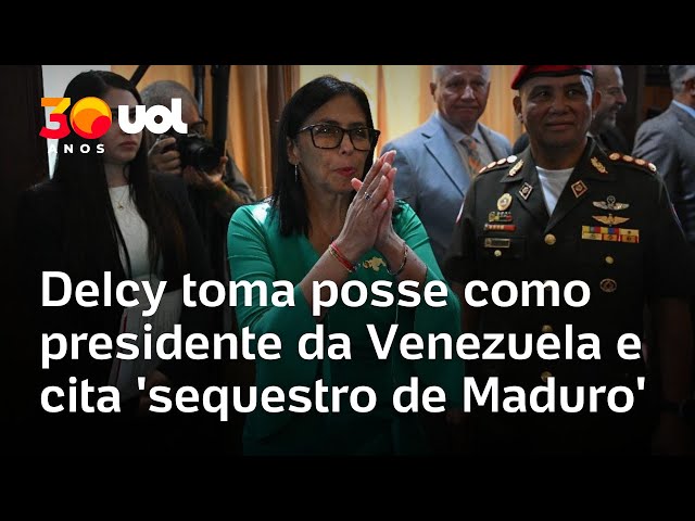 Delcy Rodríguez toma posse como presidente interina da Venezuela
