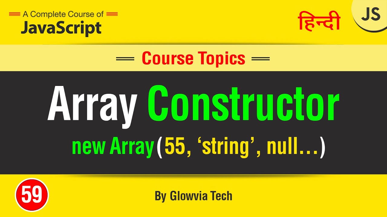 Array Constructor in JavaScript || new Array Constructor Tutorial in Hindi/Urdu