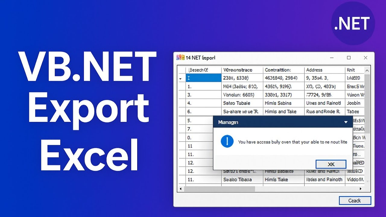 How to Export data from DataGridView to excel in VB.NET | FoxLearn