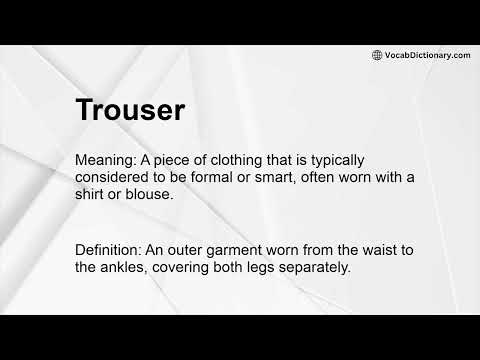 Trouser Meaning